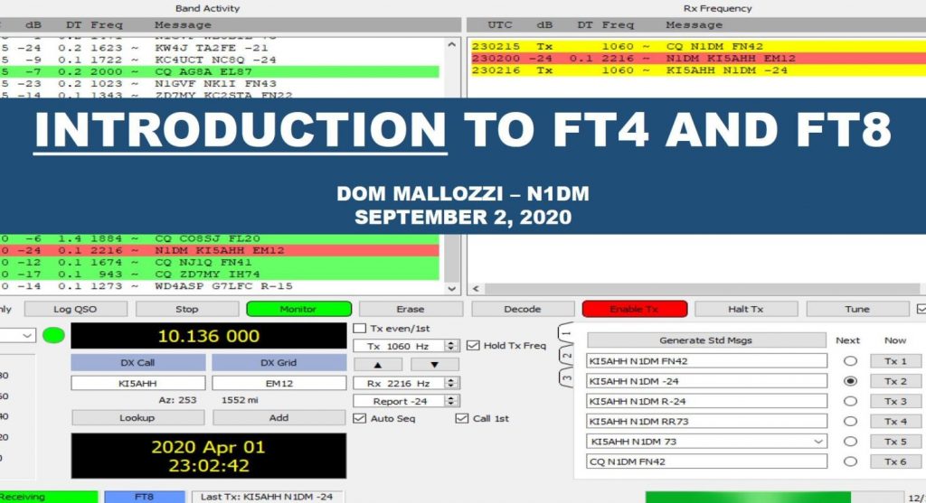 N1DM: “FT4/FT8 Digital Modes” at Billerica ARS Online Meeting ...