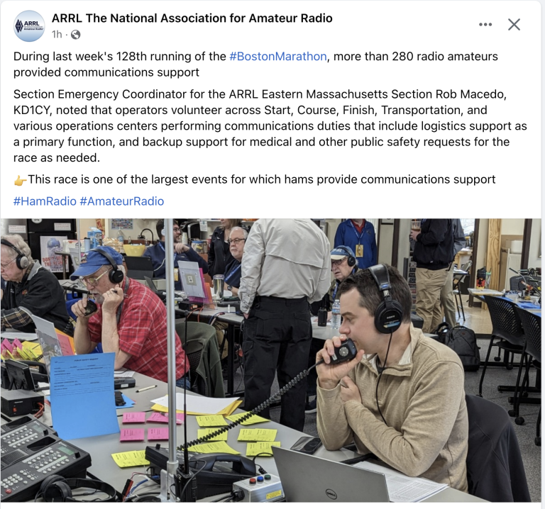 Eastern Massachusetts ARRL – a field organization of the National Association for Amateur Radio®